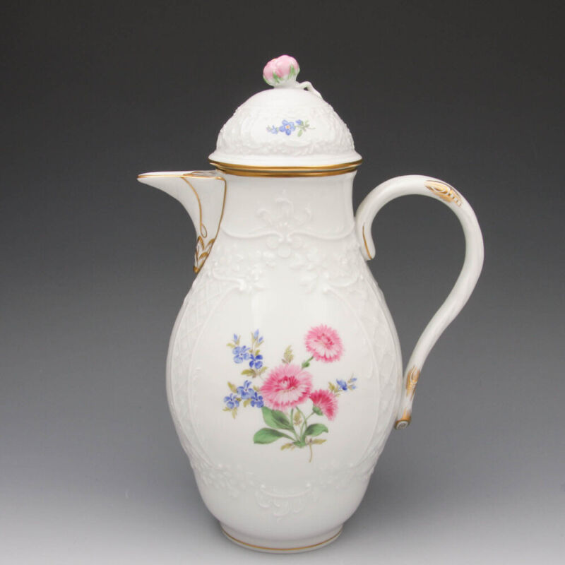 Coffee service Meissen new rope in decor flower2- – アンティークテーブルウェア